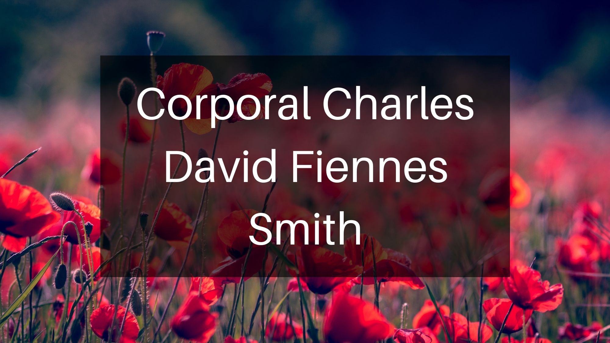 Corporal Charles David Fiennes Smith – St Andrew's Church Halton Holegate